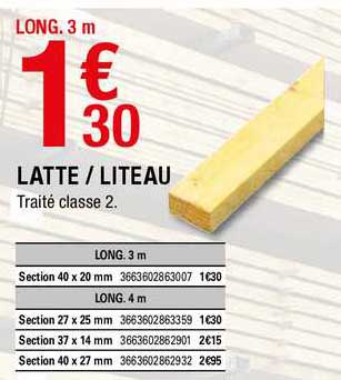 Liteau Brico Depot