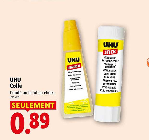 Promo UHU Colle chez Lidl - iCatalogue.fr