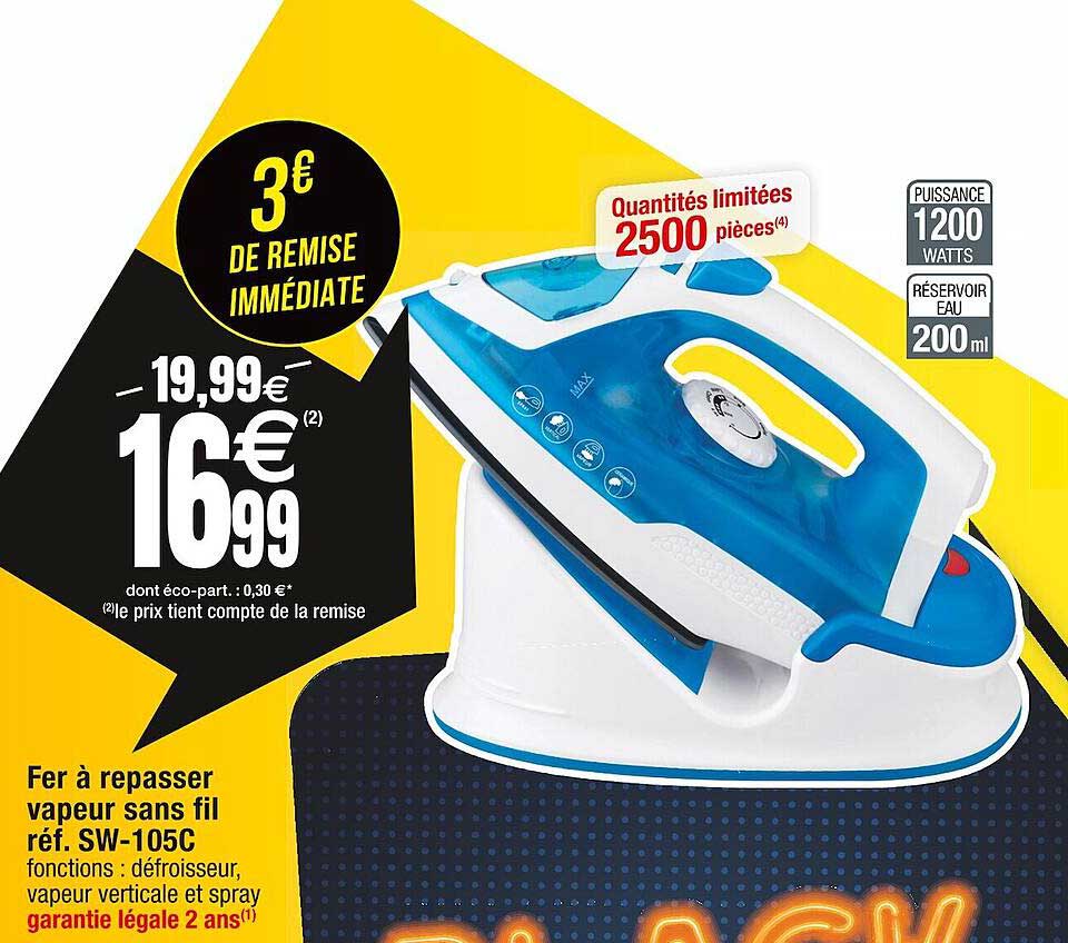 Promo Fer à Repasser Vapeur Sans Fil chez Cora - iCatalogue.fr