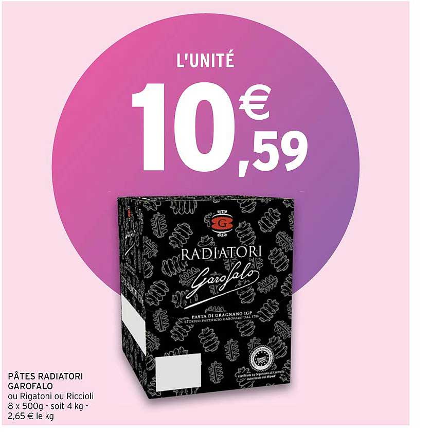 Promo Pâtes Radiatori Garofalo chez Intermarché - iCatalogue.fr