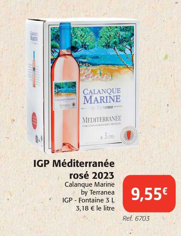 Promo Igp Méditerranée Rosé 23023 Calanque Marine By Terranea Igp ...