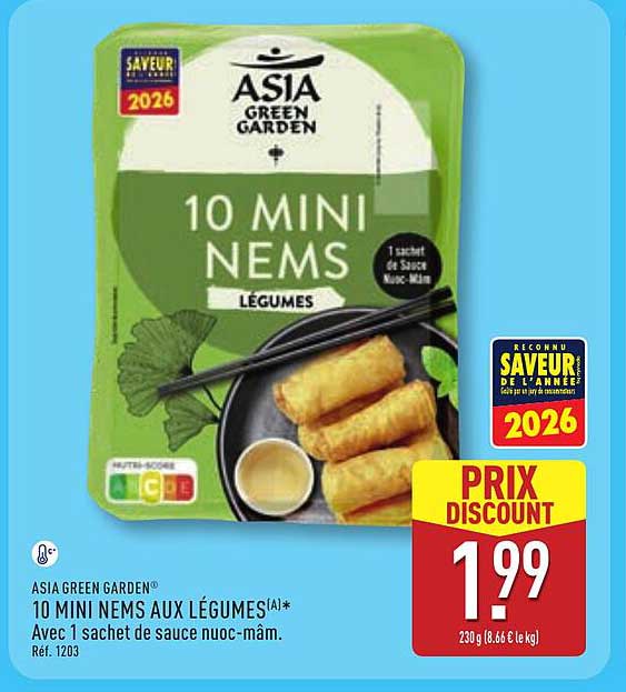 Promo Asia Green Garden 10 MINI NEMS chez Aldi - iCatalogue.fr