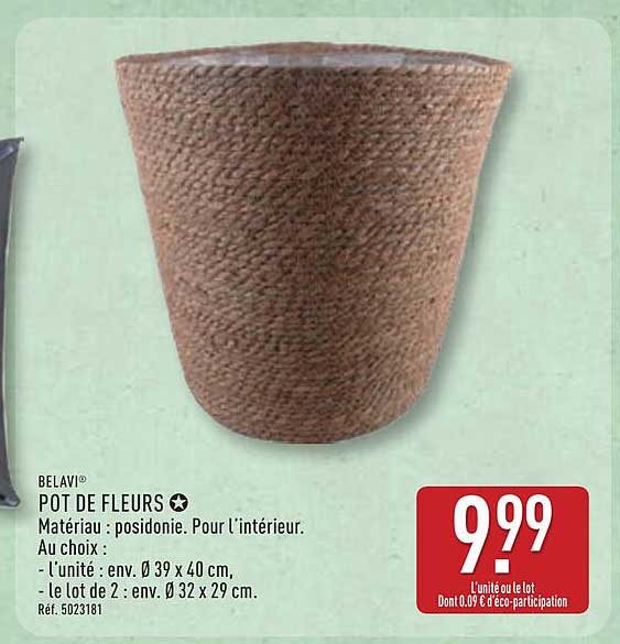 Promo BELAVI POT DE FLEURS chez Aldi - iCatalogue.fr