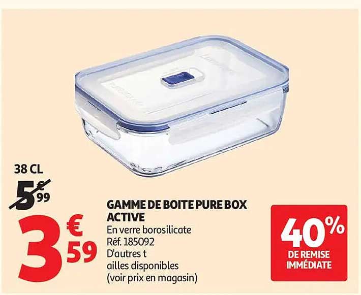 Promo Gamme De Boîte Pure Box Active chez Auchan - iCatalogue.fr