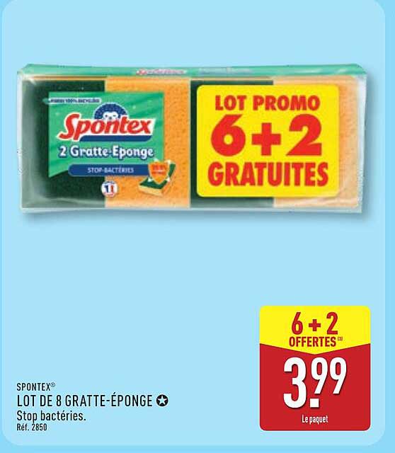 Promo Spontex LOT DE 8 GRATTE-ÉPONGE chez Aldi - iCatalogue.fr