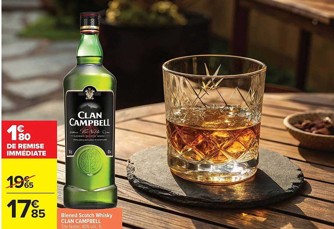 Promo WHISKY CLAN CAMPBELL chez Auchan - iCatalogue.fr