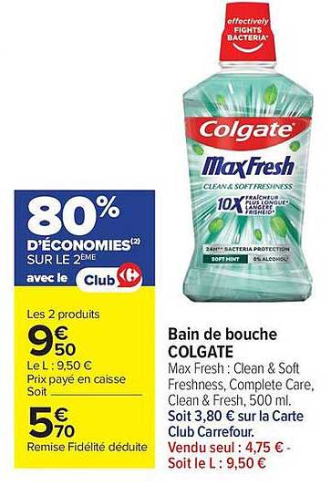 Promo Colgate MaxFresh chez Carrefour - iCatalogue.fr