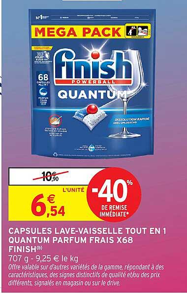 Promo Finish Quantum chez E.Leclerc - iCatalogue.fr