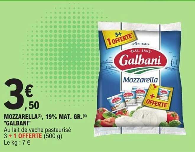 Promo Galbani Mozzarella chez E.Leclerc - iCatalogue.fr