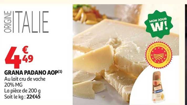 Promo GRANA PADANO AOP chez Auchan - iCatalogue.fr