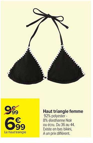 Promo Haut Triangle Femme chez Carrefour - iCatalogue.fr