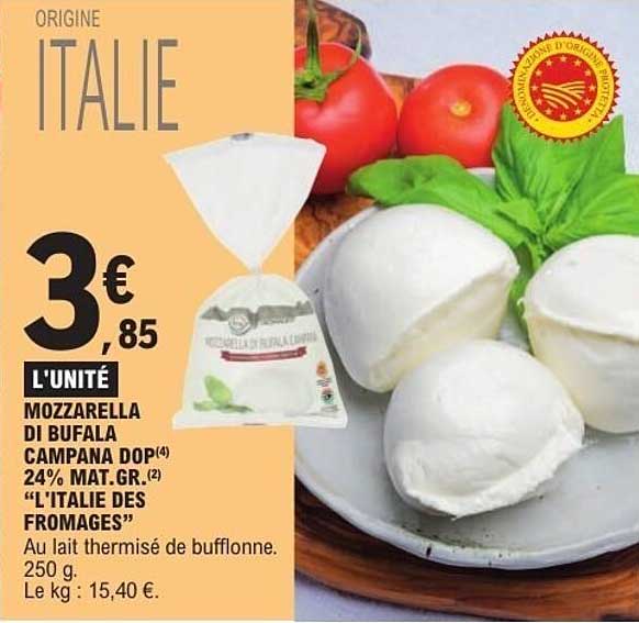 Promo Mozzarella Di Bufala Campana DOP Cerises chez E.Leclerc ...