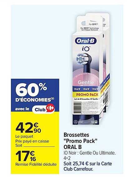 Promo Oral-B Promo Pack chez Carrefour - iCatalogue.fr