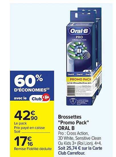 Promo ORAL B chez Carrefour - iCatalogue.fr
