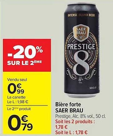Promo SAER BRAU Prestige 8 chez Carrefour - iCatalogue.fr