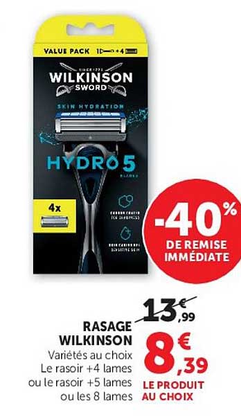 Promo Rasage Wilkinson chez Hyper U - iCatalogue.fr