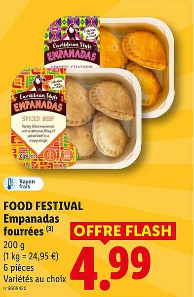 Promo FOOD FESTIVAL Empanadas Fourrées chez Lidl - iCatalogue.fr