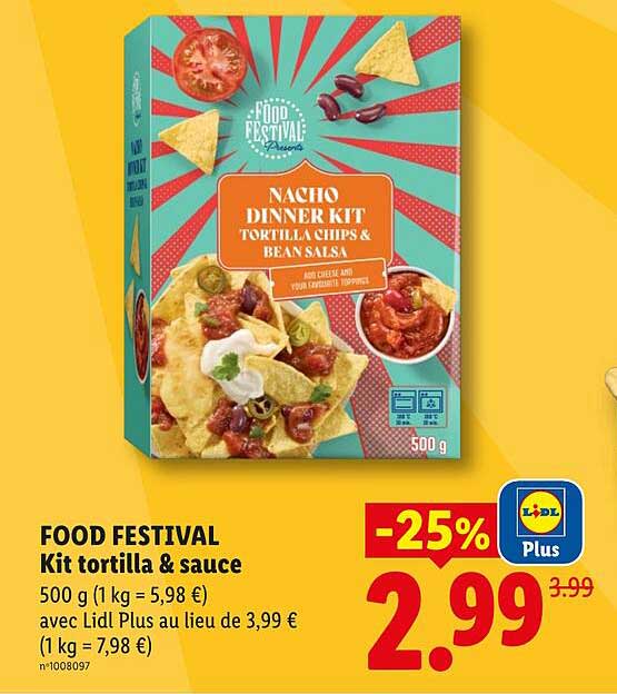 Promo FOOD FESTIVAL Kit Tortilla & Sauce chez Lidl - iCatalogue.fr