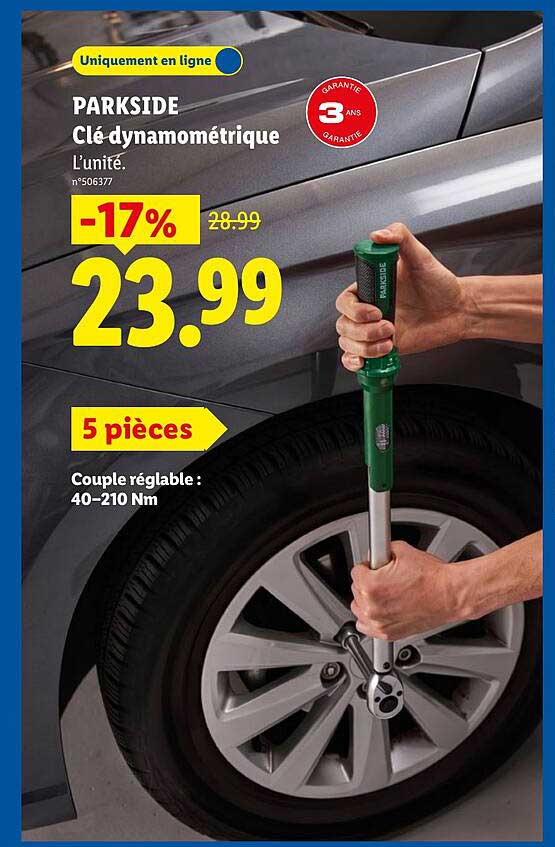 Promo PARKSIDE Clé Dynamométrique chez Lidl - iCatalogue.fr
