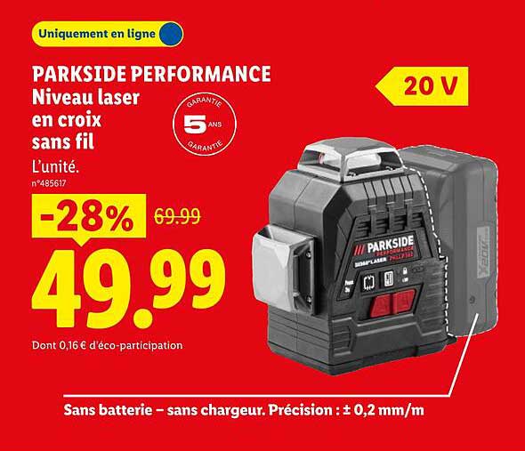 Promo PARKSIDE PERFORMANCE Niveau Laser En Croix Sans Fil chez Lidl ...