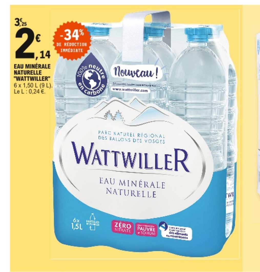 Promo Eau Minérale Naturelle Wattwiller -34% De Réduction Immédiate ...