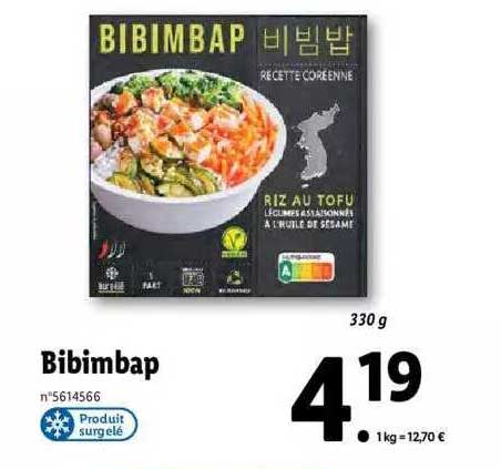 Promo Bibimbap chez Lidl - iCatalogue.fr