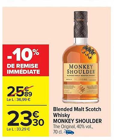 Promo Monkey Shoulder chez Carrefour - iCatalogue.fr