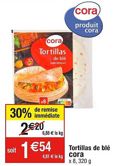 Promo Tortillas De Blé Cora chez Cora - iCatalogue.fr