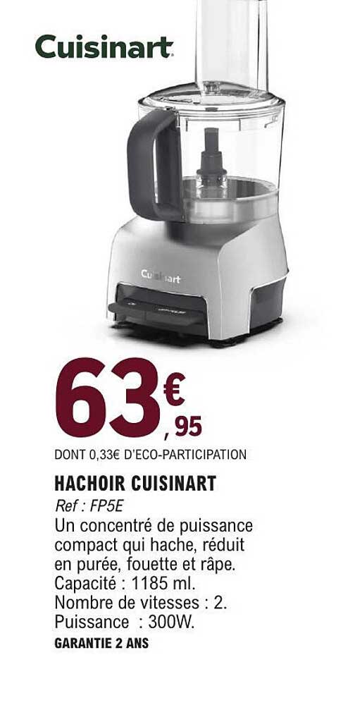 Promo HACHOIR “CUISINART” chez E.Leclerc - iCatalogue.fr