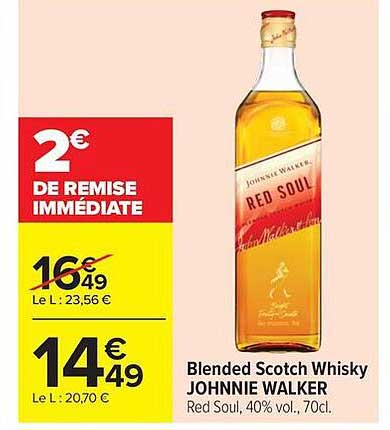 Promo JOHNNIE WALKER Red Soul chez Carrefour - iCatalogue.fr