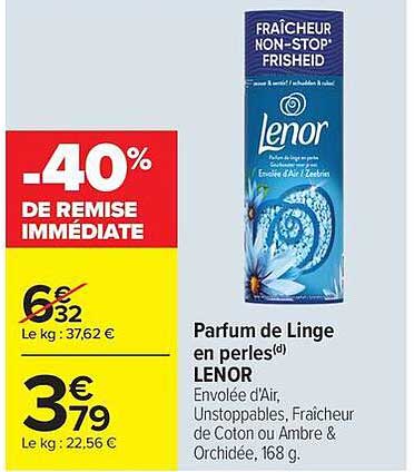 Promo Lenor Parfum De Linge chez Carrefour - iCatalogue.fr