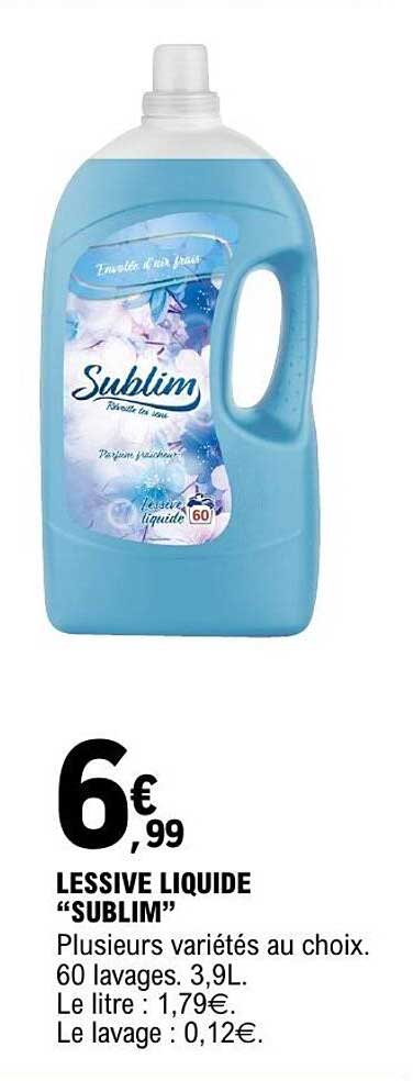 Promo Lessive Liquide Sublim chez E.Leclerc - iCatalogue.fr