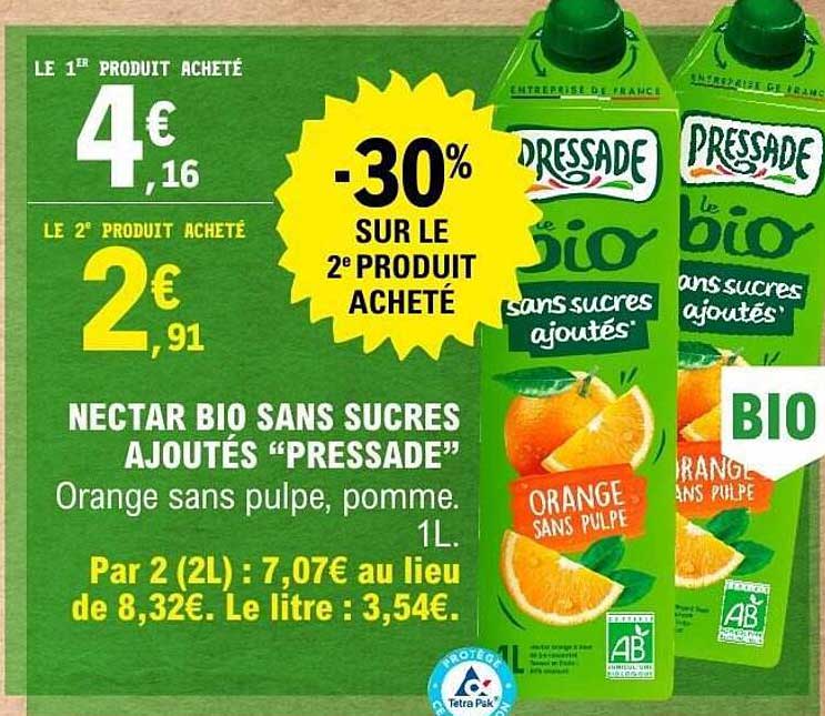 Promo Pressade Bio chez E.Leclerc - iCatalogue.fr