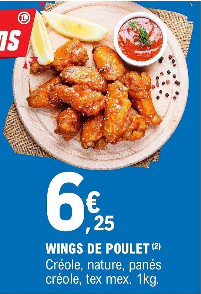 Promo WINGS DE POULET chez E.Leclerc - iCatalogue.fr